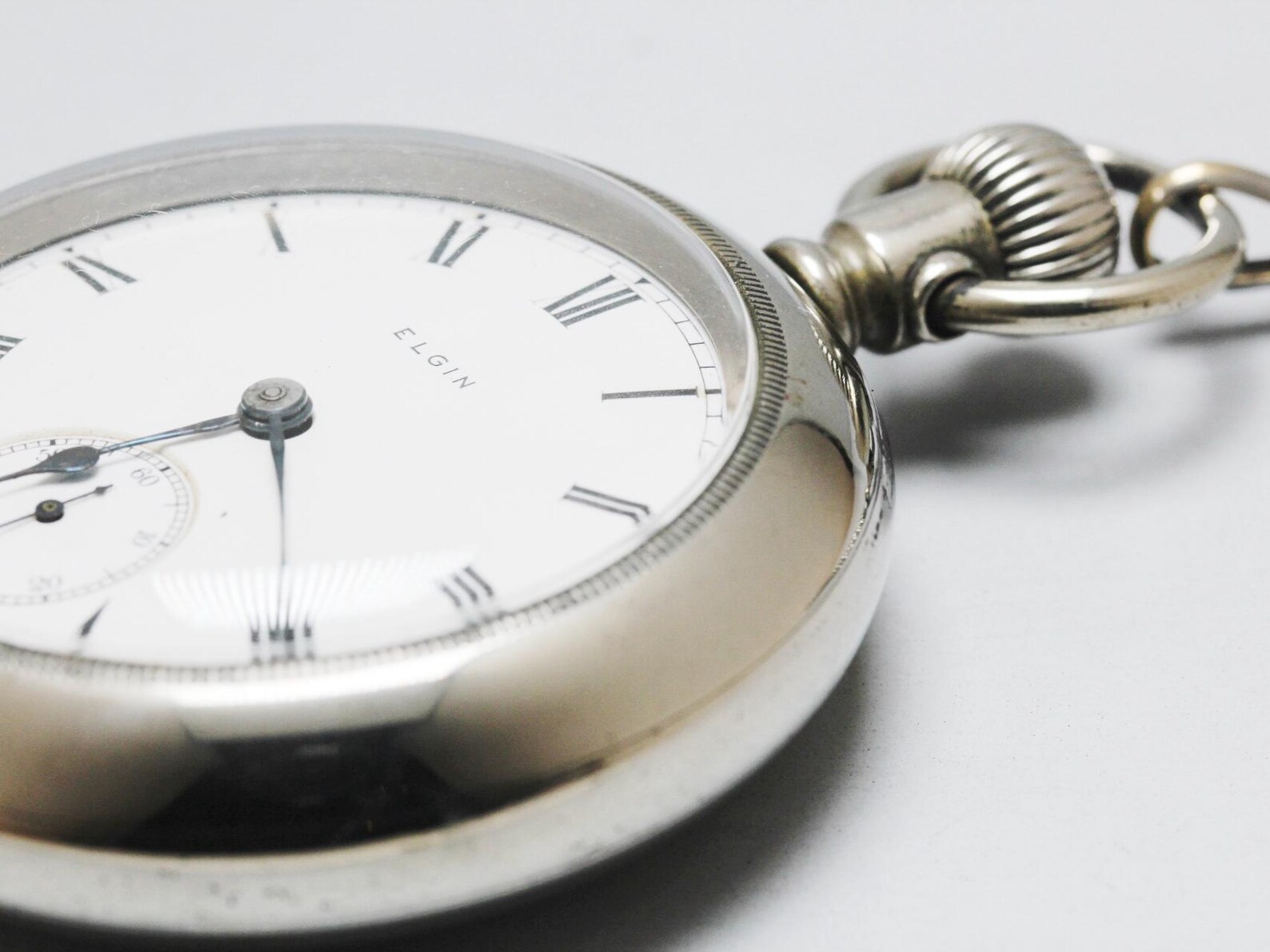 Elgin Silver Plated Pocket Watch - Etsy