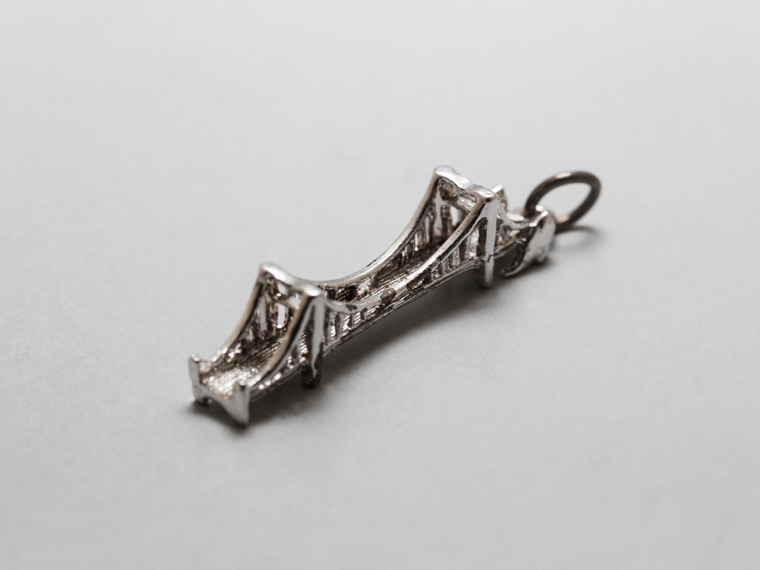 Golden Gate Bridge Silver Charm - Etsy