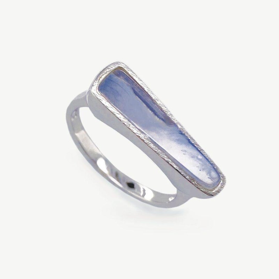 Sarah Alexander - Rhode Island Wedge Gemstone Ring, Rhodium Plated ...