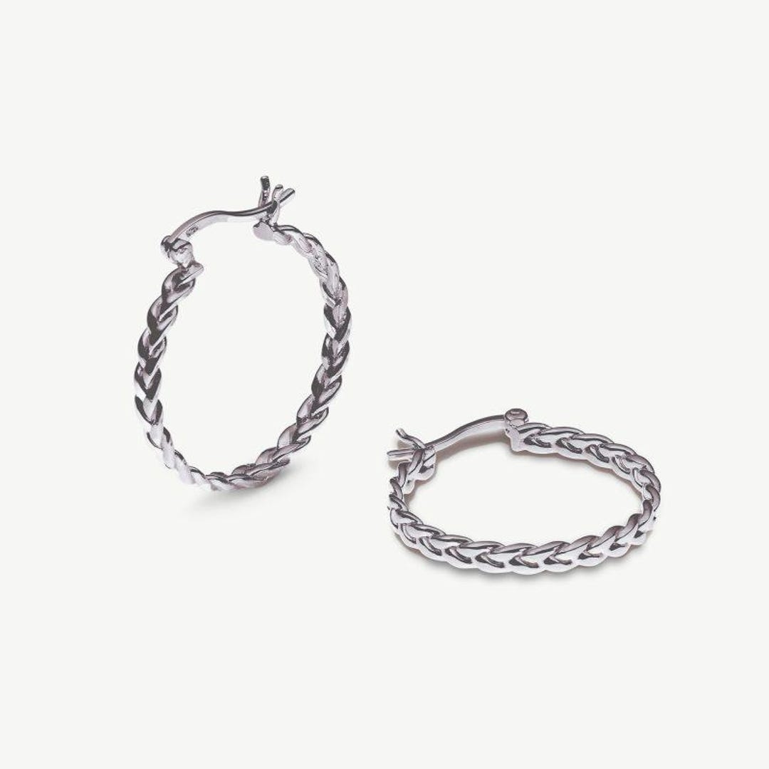 Sarah Alexander - Tucson Braid Hoop Earrings, Sterling Silver - Etsy