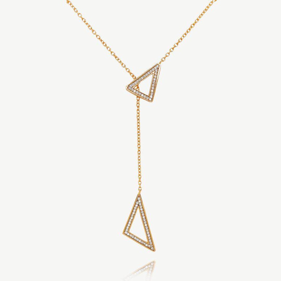 Sarah Alexander - Atomic Lariat Drop Necklace, 18ct Gold Vermeil ...