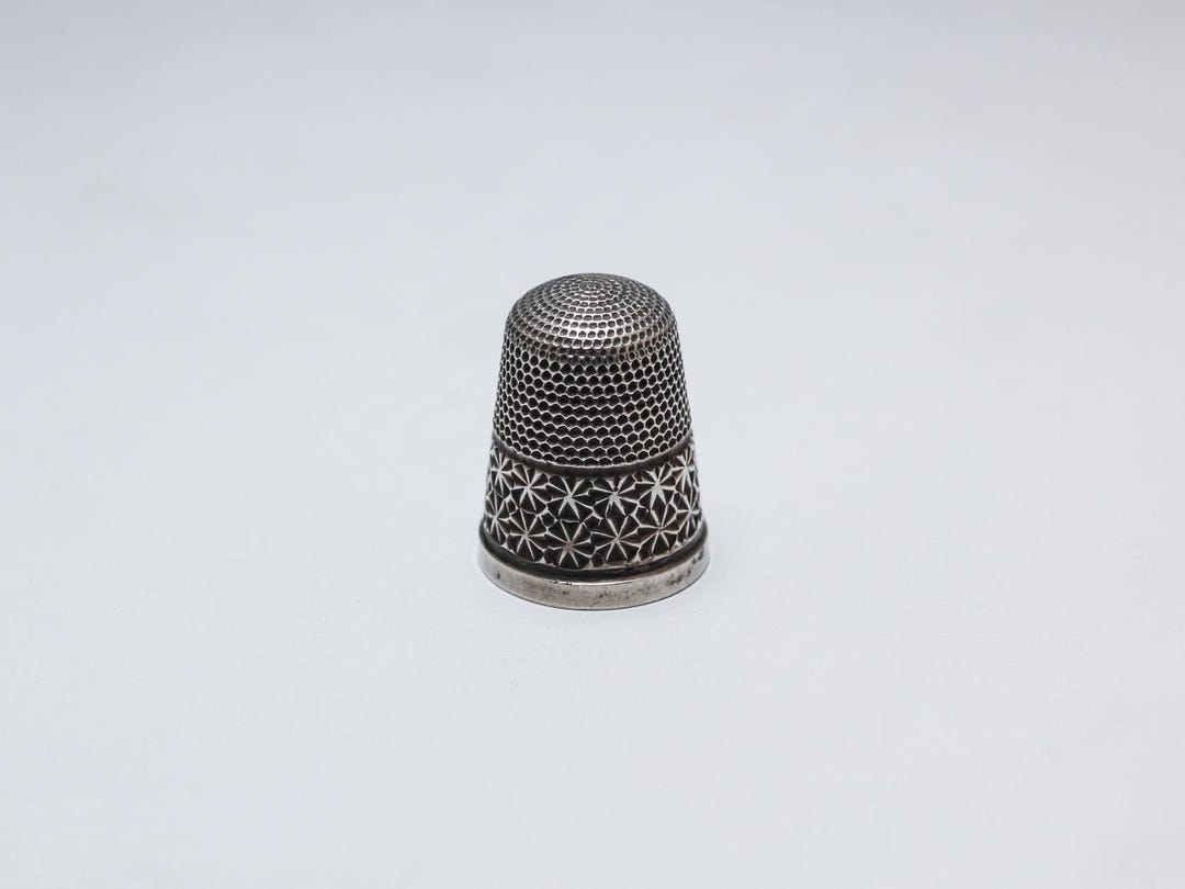 Silver Thimble, Worn Hallmarks - Etsy