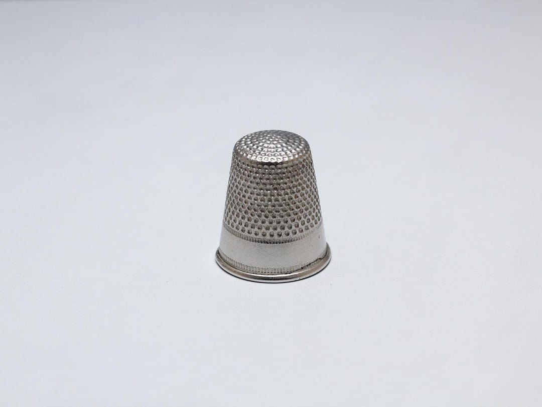 Silver Thimble, Worn Hallmark - Etsy
