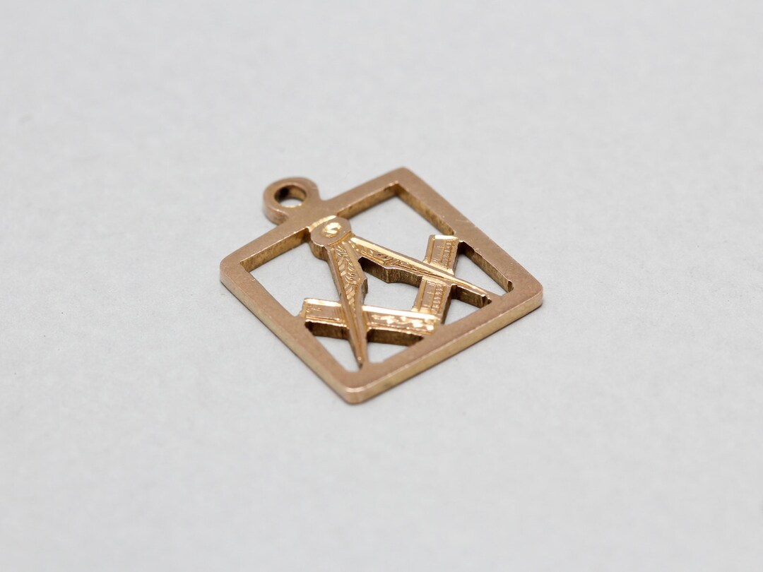 9ct Yellow Gold Masonic Emblem Pendant - Etsy