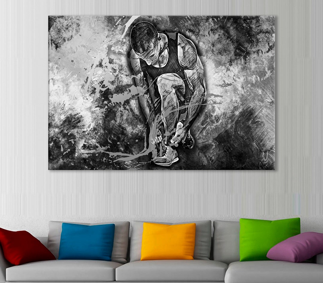 Runner Canvas Art, Running Motivation Print, Runner Gift, Athlete ...