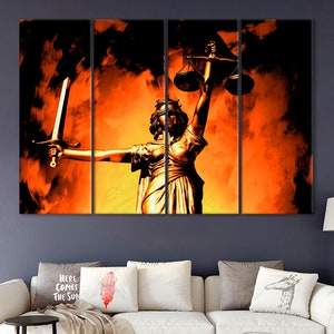 Lady Justice Wall Art, Goddess of Justice Poster, Justitia Print ...