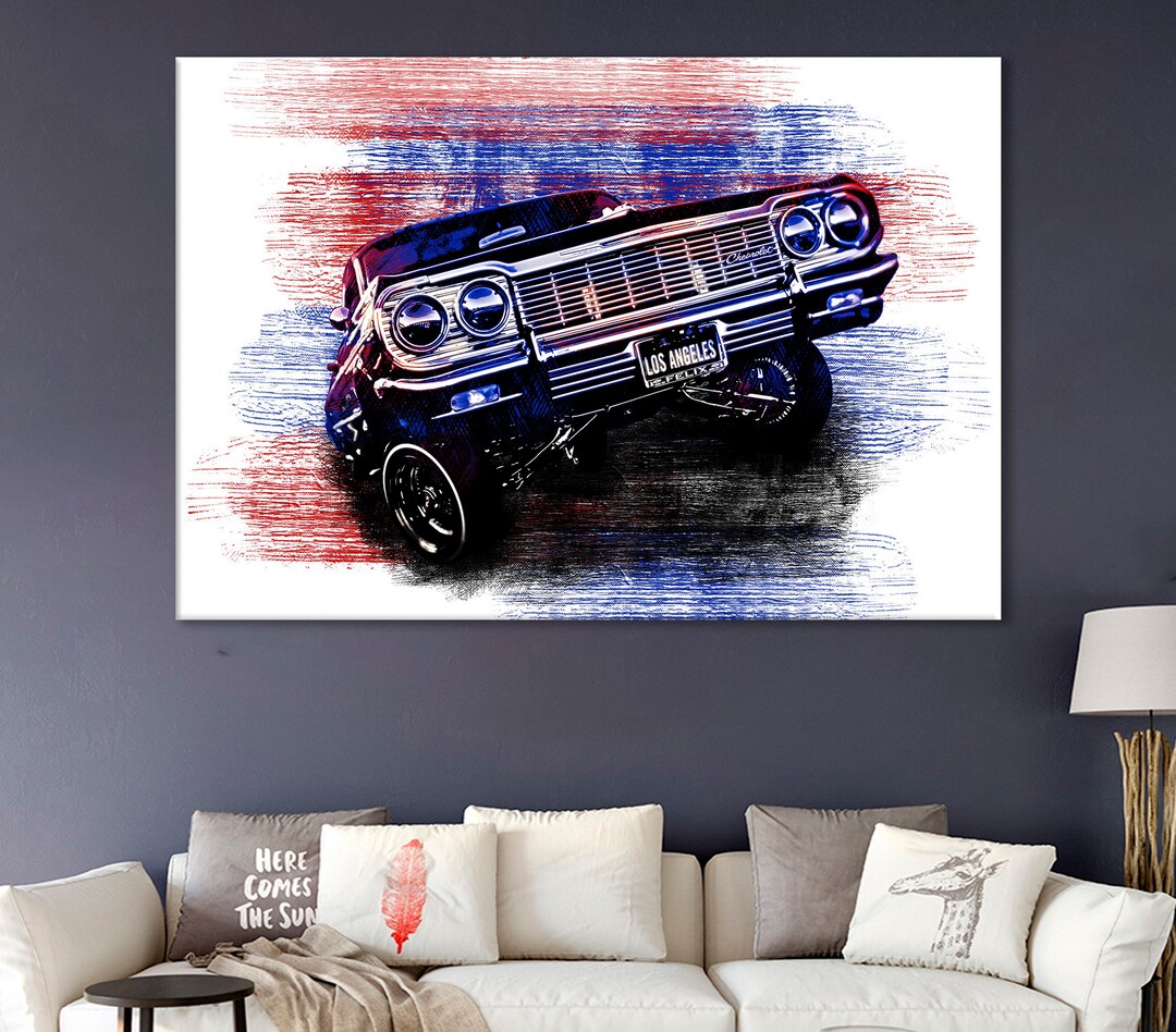 Lowrider Canvas Print, Lowrider Wall Art , Canvas on Wooden Frame ...