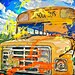 School Bus Canvas Yellow Bus Poster School Bus Painting - Etsy