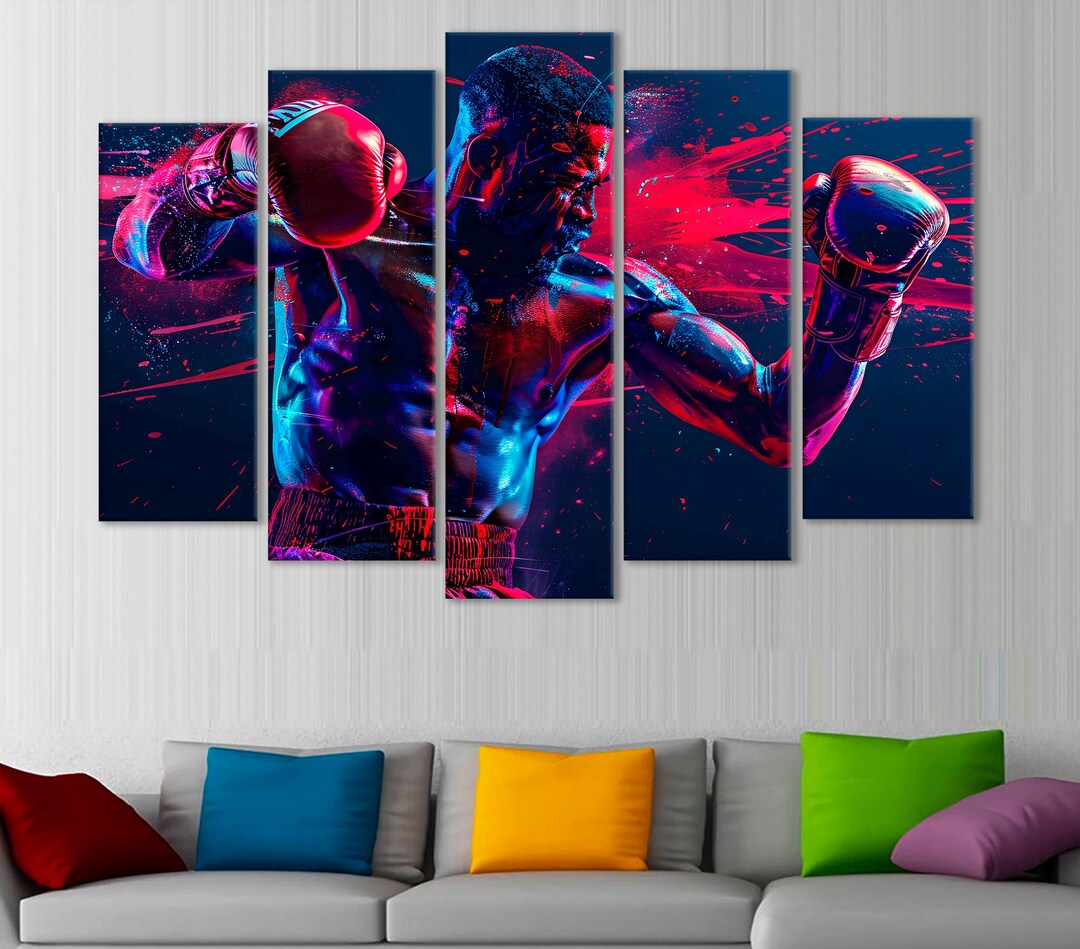 Boxing Canvas Print: Motivational Boxer Wall Art - Etsy
