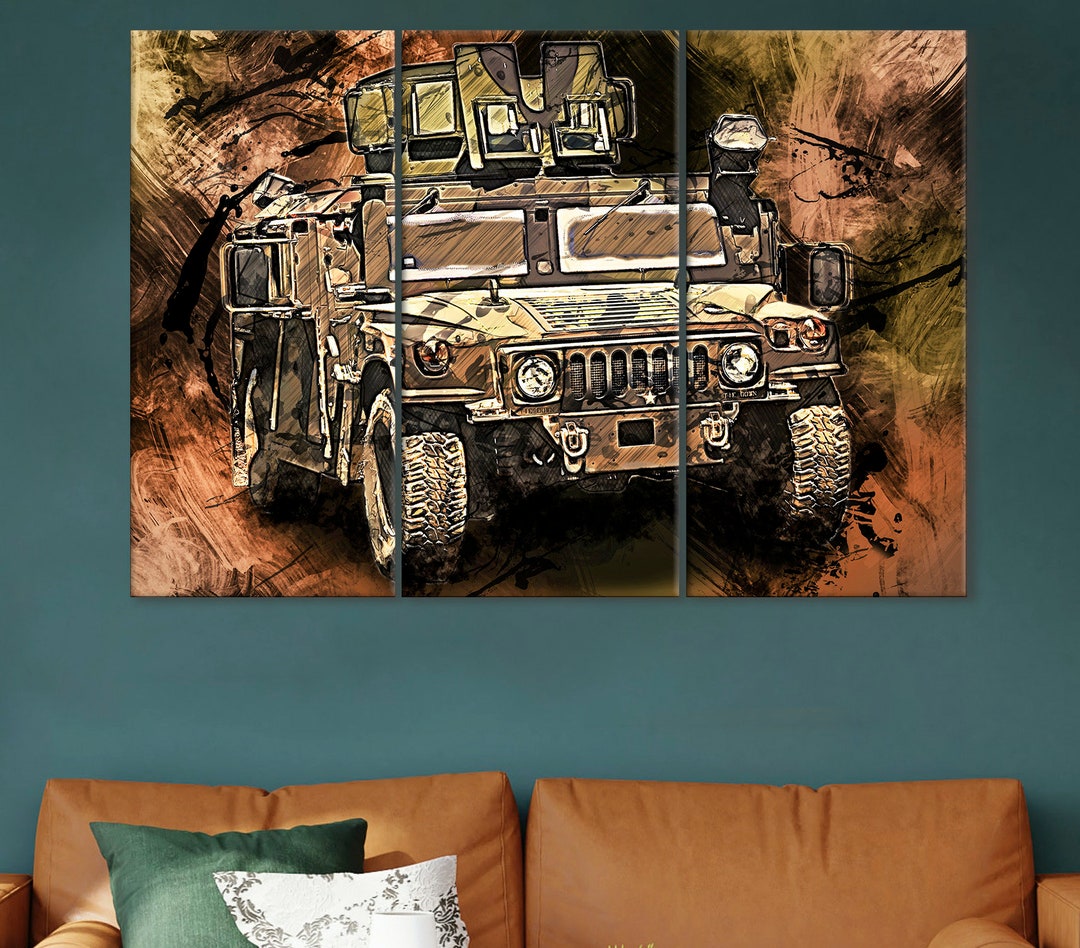 Humvee Military Vehicle Canvas Print: US Army Veteran Gift - Etsy