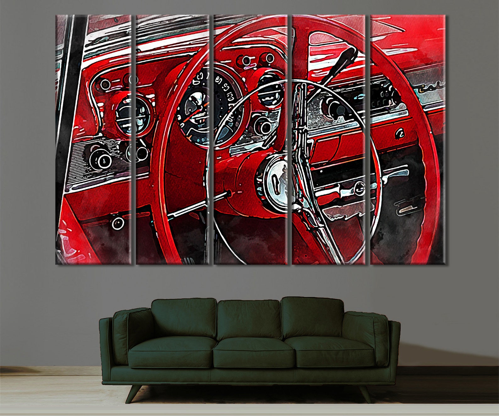 Oldtimer Auto Print Vintage Car Canvas Car Wall Art Retro | Etsy