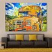 School Bus Canvas Yellow Bus Poster School Bus Painting - Etsy