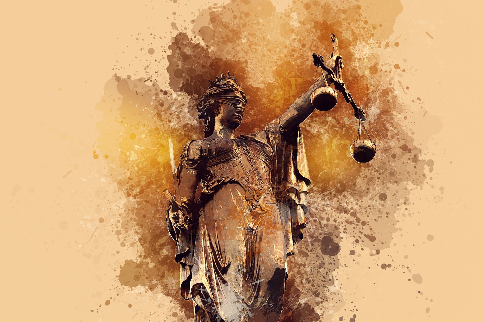 Lady Justice Wall Decor High Quality Canvas Print Goddess of - Etsy