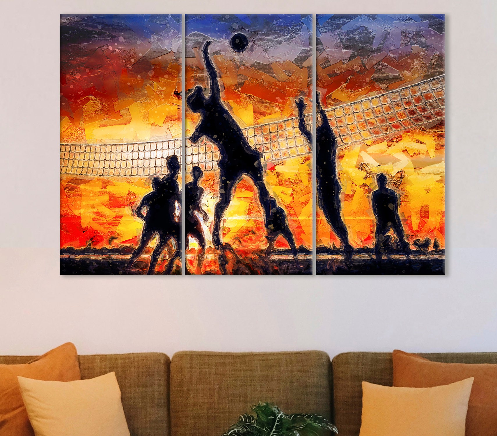 Volleyball Print Motivation Canvas Volleyball Wall Decor - Etsy