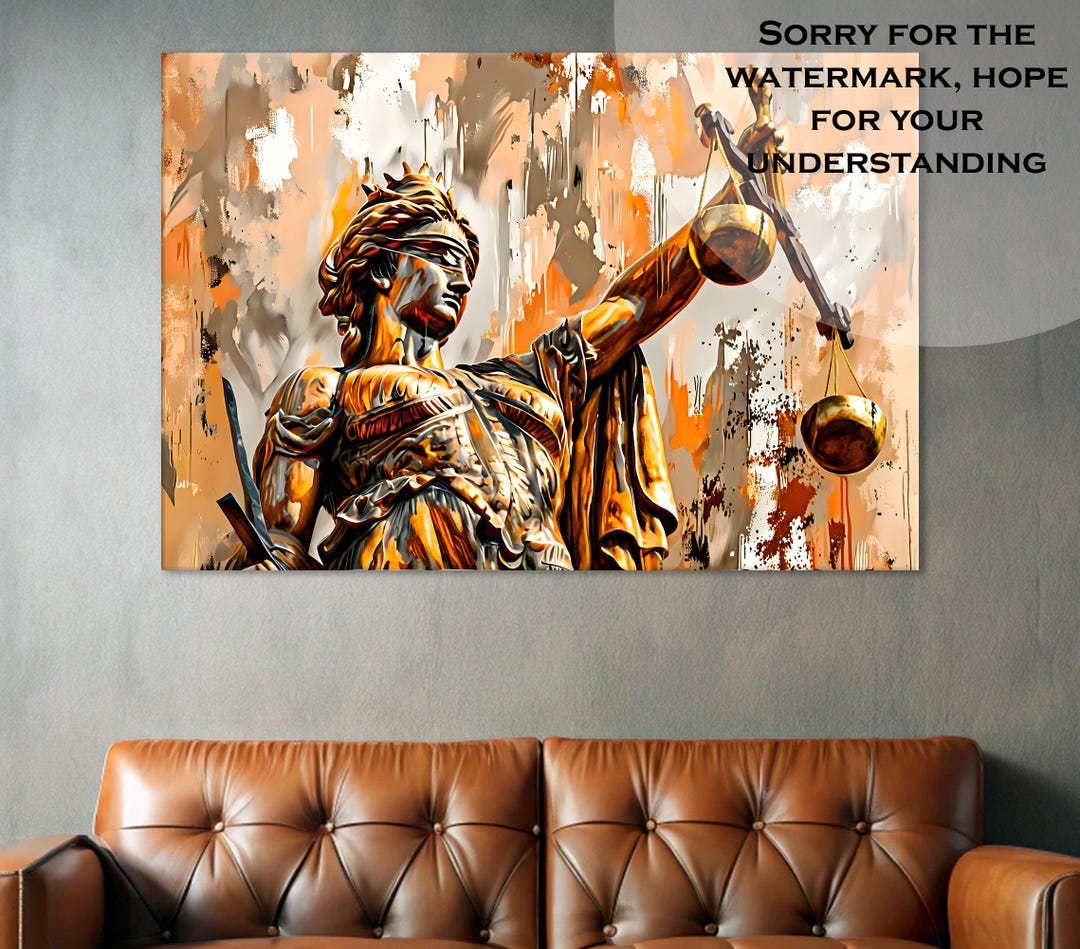 Lady Justice Wall Art, Justitia Print, Themis Artwork, Scales of ...