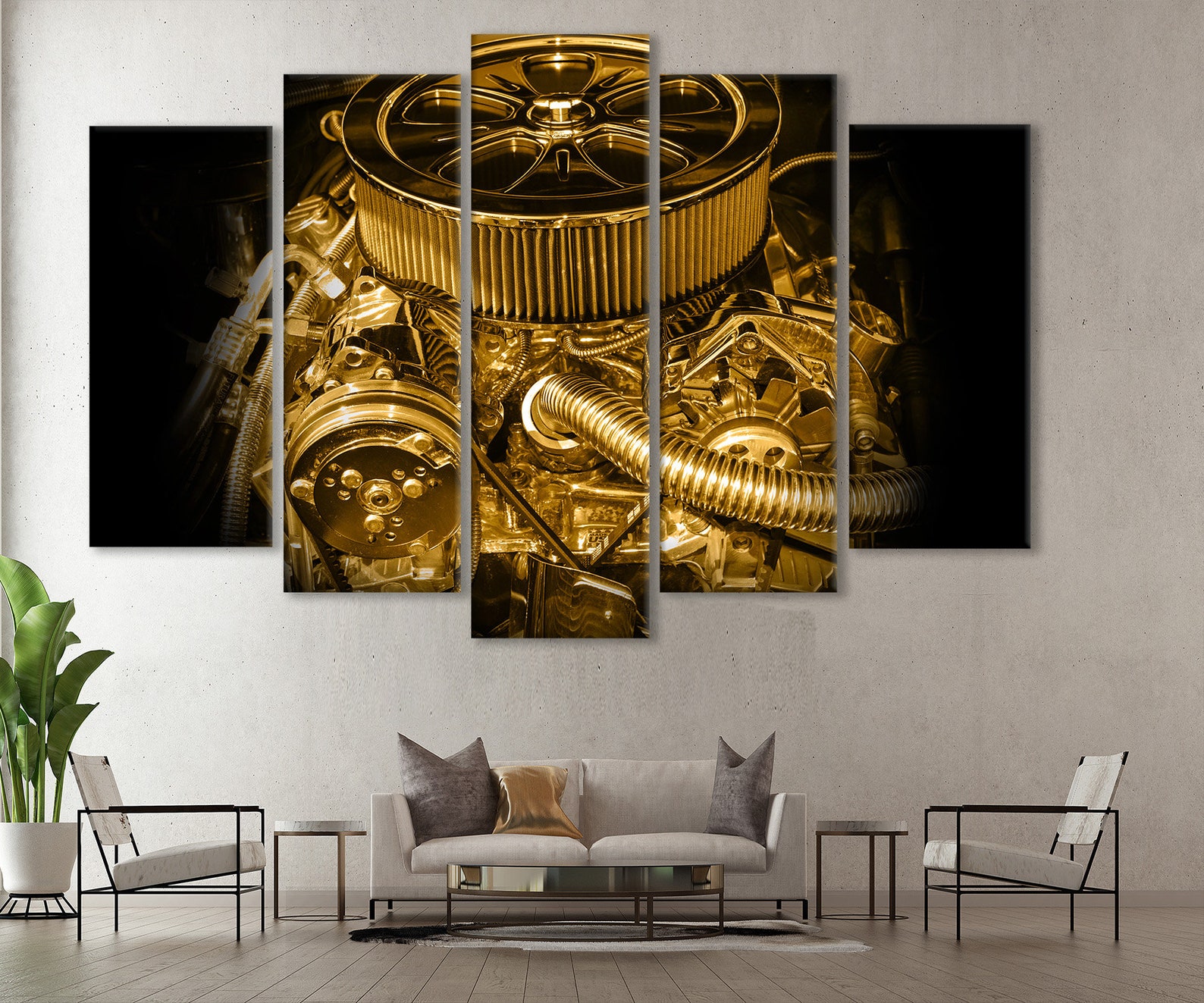 Motor Print, Engine Canvas, Motor Wall Art, Auto Mechanic Gift, Auto ...