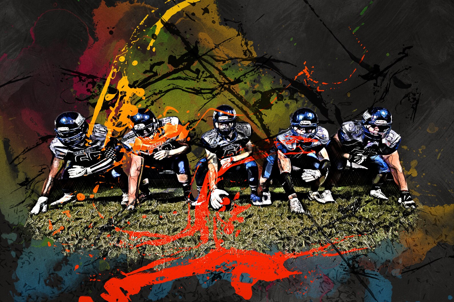 Football Team Canvas Art Football Wall Decor Football Print - Etsy