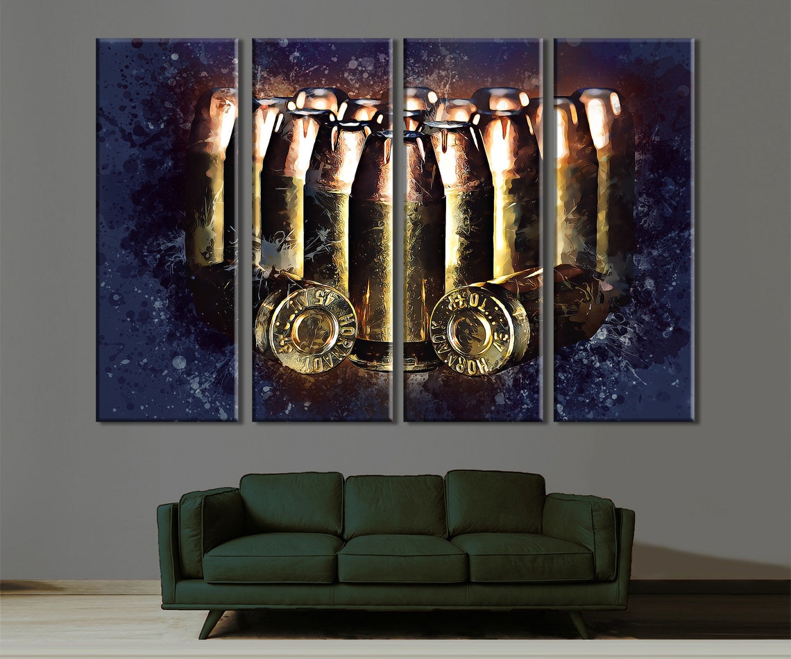 Bullets Wall DecorHigh Quality Canvas Print Bullets Abstract | Etsy