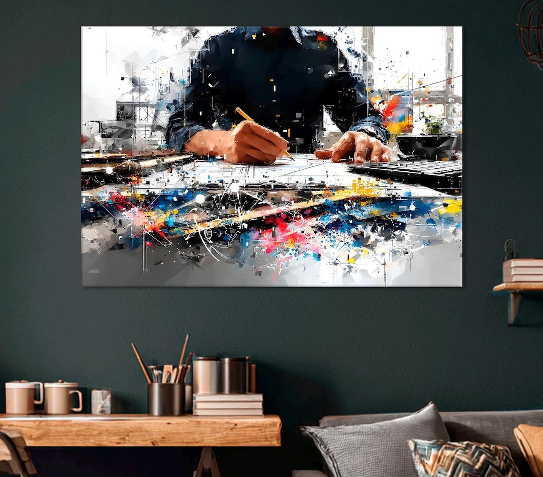 Architect Art Print – Design Illustration, Modern Office Wall Decor - Etsy