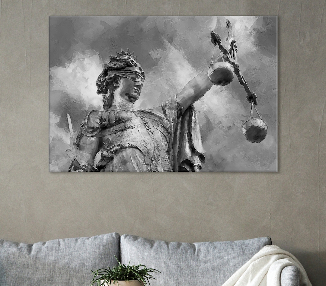 Lady Justice Wall Art, Goddess of Justice Art, Justitia Print,lawyer ...