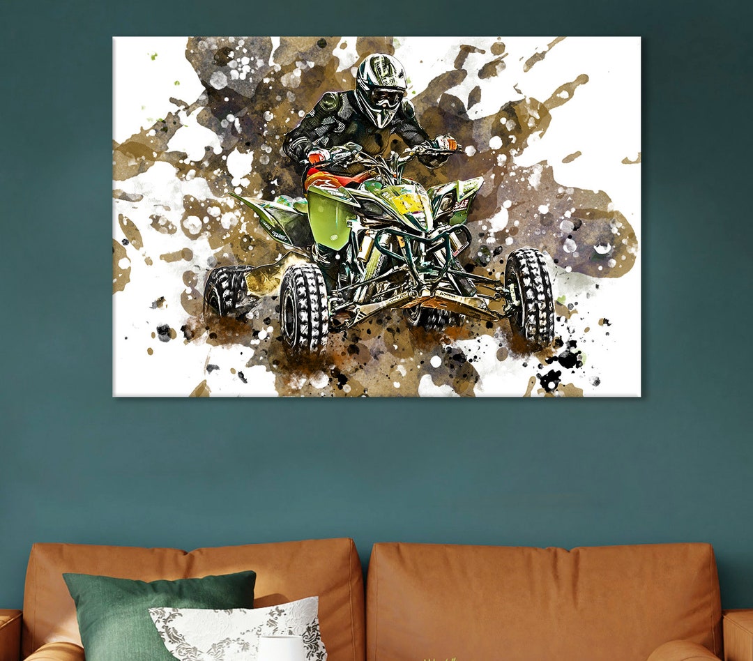 Quad ATV Artwork, ATV Quad Bike Print, Motocross Wall Decor, ATV Quad ...