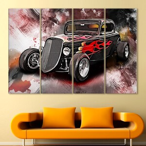 Hot Rod Print, Hot Rod Canvas, Hot Rod Poster, Vintage Car Wall Art ...