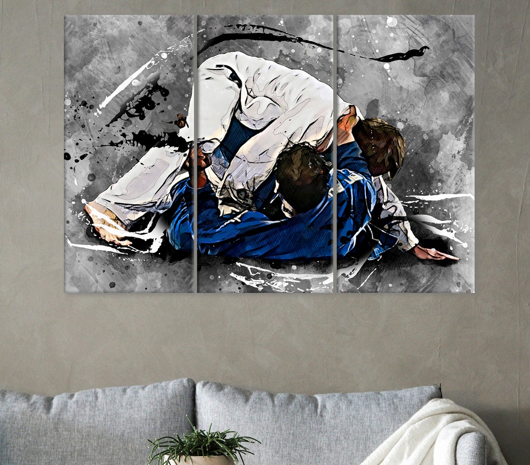 Judo Throw Canvas Print: Tatami Fight Art, Contact Sport Decor - Etsy
