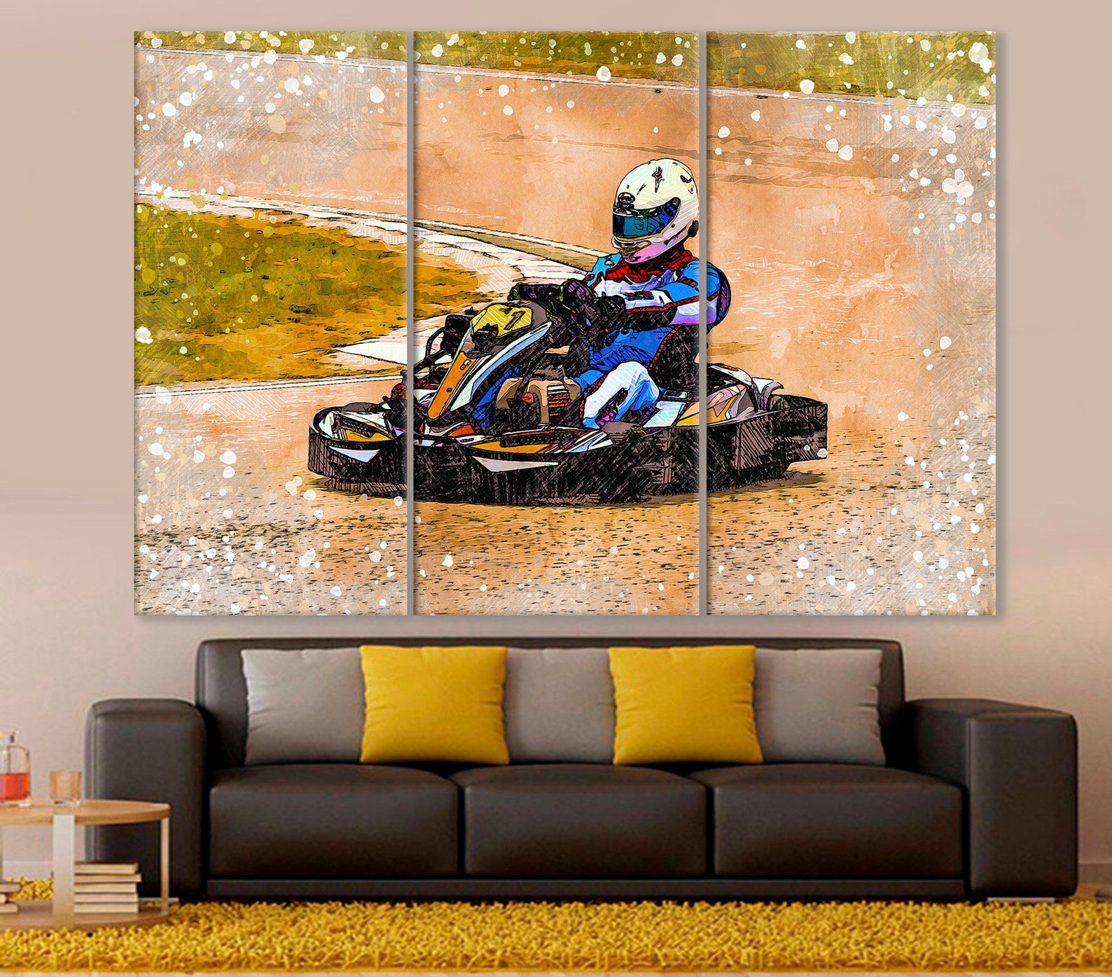 Kart Racing Print Go-kart Wall Art Race Room Decor Race | Etsy