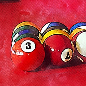 Pool Table Canvas Art, Billiards Wall Art, Billiards Print, Pool Hall ...