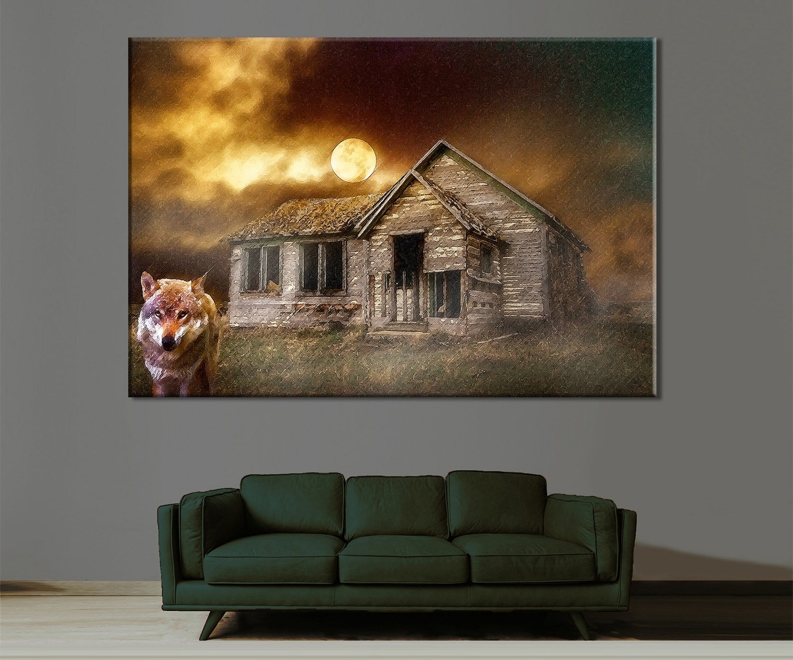 Hut Watercolor Print Wall Art Painting Canvas Watercolor - Etsy