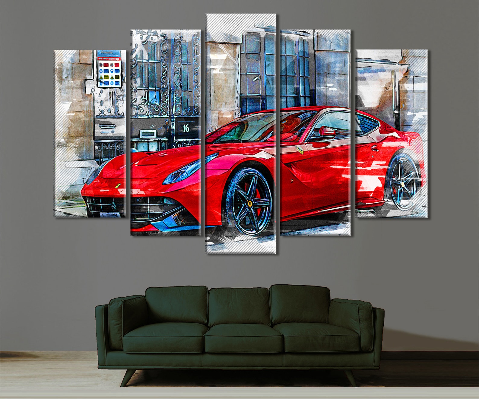 Ferrari Canvas Print Super Car Wall Art Ferrari Poster - Etsy