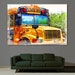 School Bus Canvas Print, Bus Wall Art, Yellow Bus Poster, Room Wall ...
