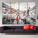 Athletics Canvas Print, Jumping Over Obstacles Wall Decor, Athletics ...