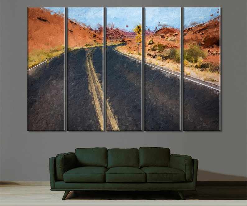 Highway Print Highway Canvas Home Wall Decor Road Canvas - Etsy