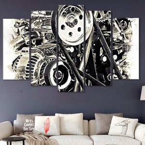 Engine Wall Print, Motor Artwork, Auto Mechanic Gift, Auto Repair Shop ...
