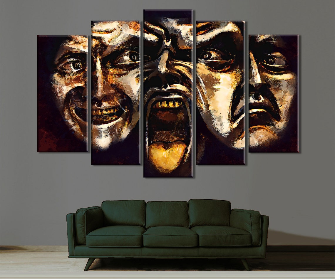 Theater Masks Wall Decor High Quality Canvas Print Comedy | Etsy