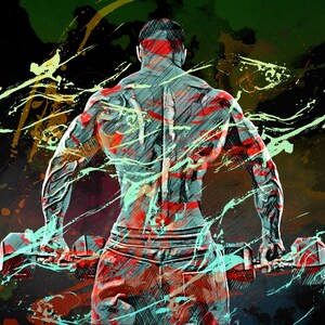 Bodybuilder Print, Motivation Canvas, Sport Canvas Print, Gym Wall Art ...