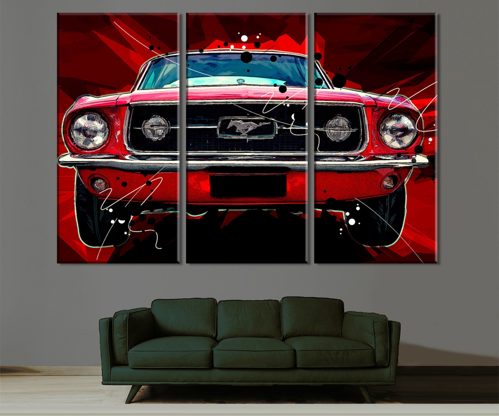 Ford Mustang Canvas Ford Mustang Print Muscle Car Poster - Etsy