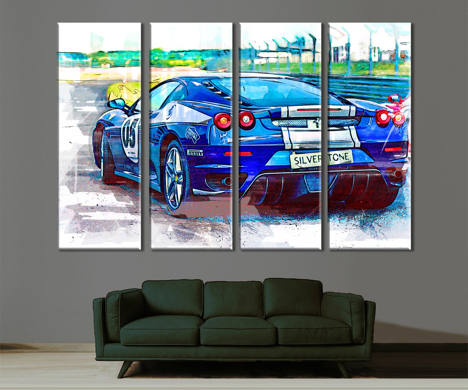 Ford Mustang Canvas Race Car Wall Art Ford Mustang Painting - Etsy