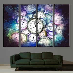 Stopwatch Wall Art, High Quality Canvas Print, Time Managment Abstract ...