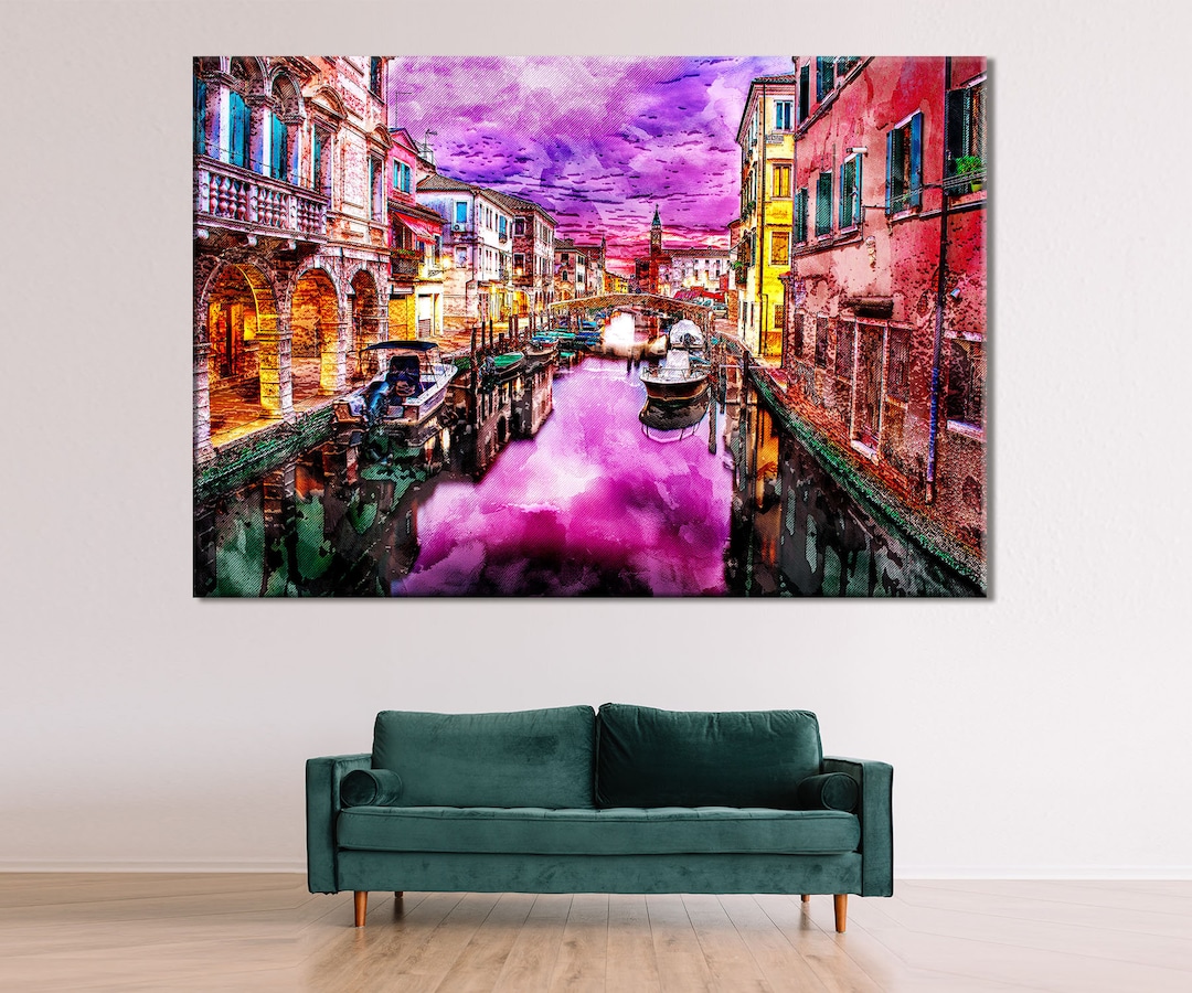 Venice Italy Canvas Print: Colorful Architecture Wall Art - Etsy