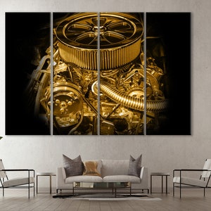 Motor Print, Engine Canvas, Motor Wall Art, Auto Mechanic Gift, Auto ...