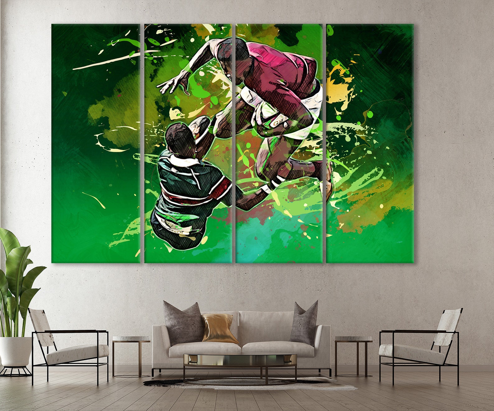 Rugby Canvas Art Rugger Print Sports Room Decor Rugby Fan | Etsy