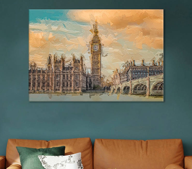 Big Ben Tower Print Big Ben Wall Art London Artwork Unated - Etsy