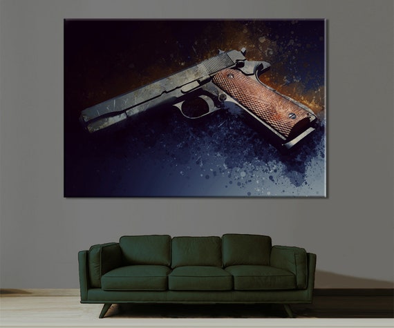 Colt M1911 Print Weapon Canvas High Quality Canvas Print | Etsy