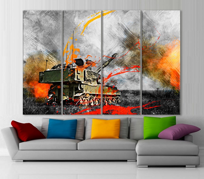 Paladin M109A6 Canvas Howitzer Poster Gray Available - Etsy