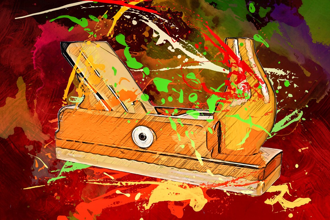 Hand Wood Planer Canvas Tool Wall Decor Handyman Gift - Etsy