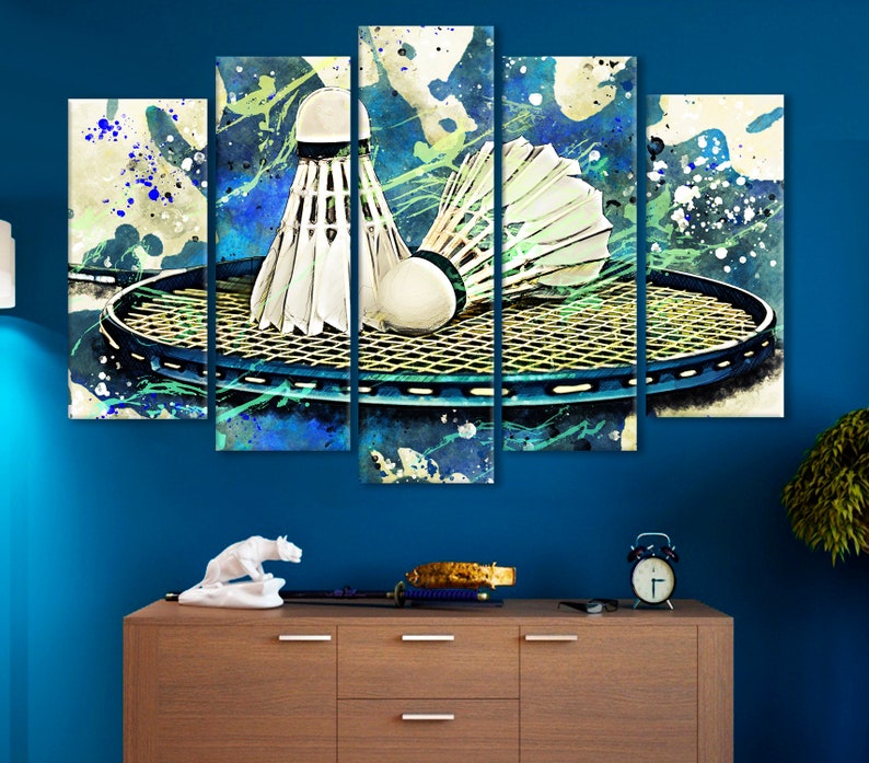 Badminton Shuttlecock Canvas Print: Sports Wall Art Decor - Etsy