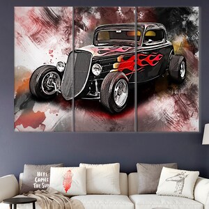 Hot Rod Print, Hot Rod Canvas, Hot Rod Poster, Vintage Car Wall Art ...