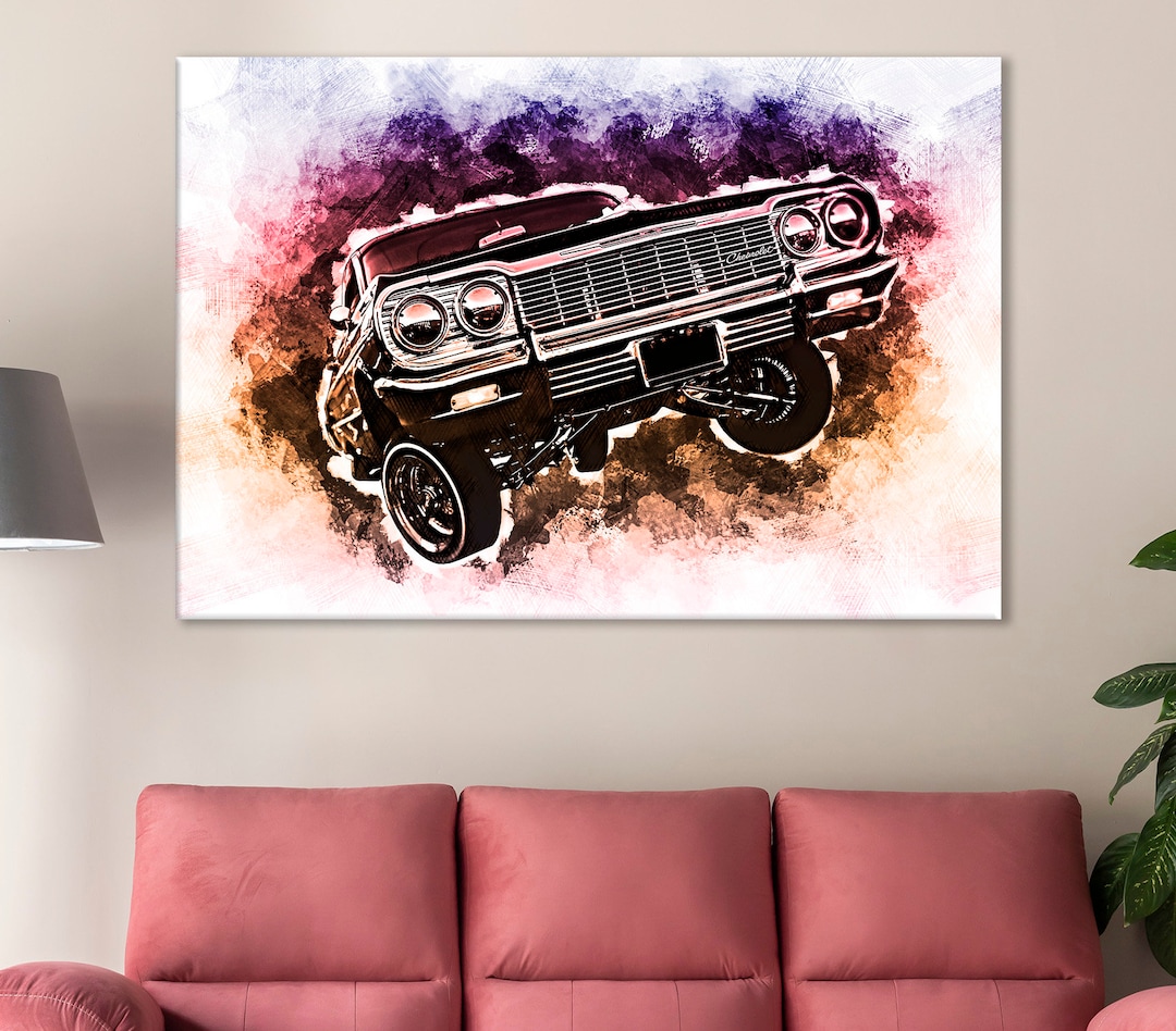 Lowrider Canvas Print, Lowrider Wall Art , Lowrider Decor, Birthday ...